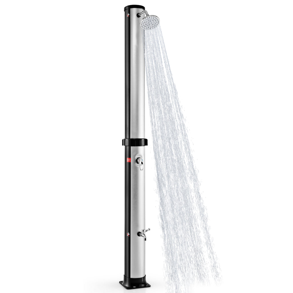 38L Outside Drench Shower, Freestanding Outdoor Shower with Rotating S ...