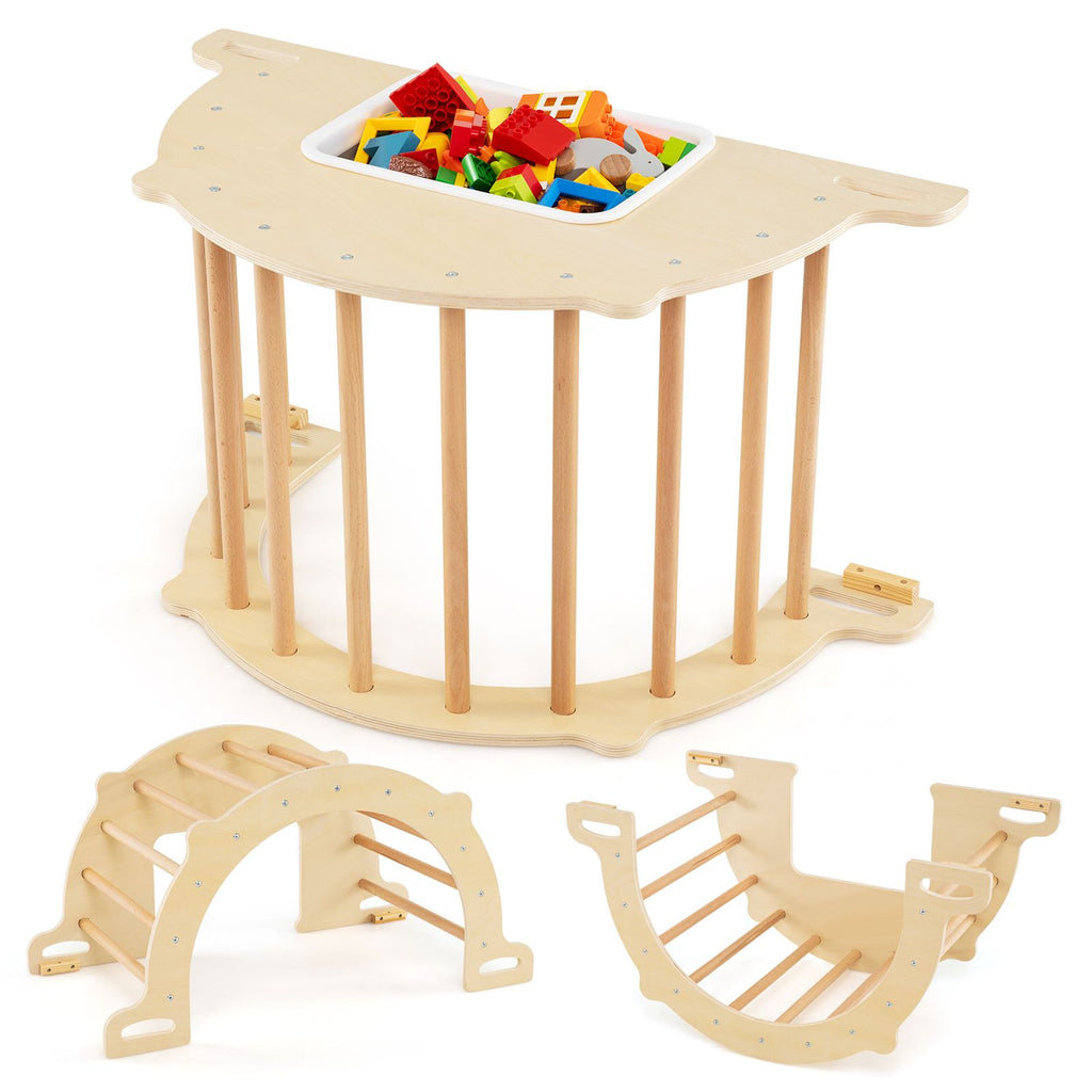 8 in 1 Climbing Arch Sensory Table for Kids Montessori Climbing Gym ...