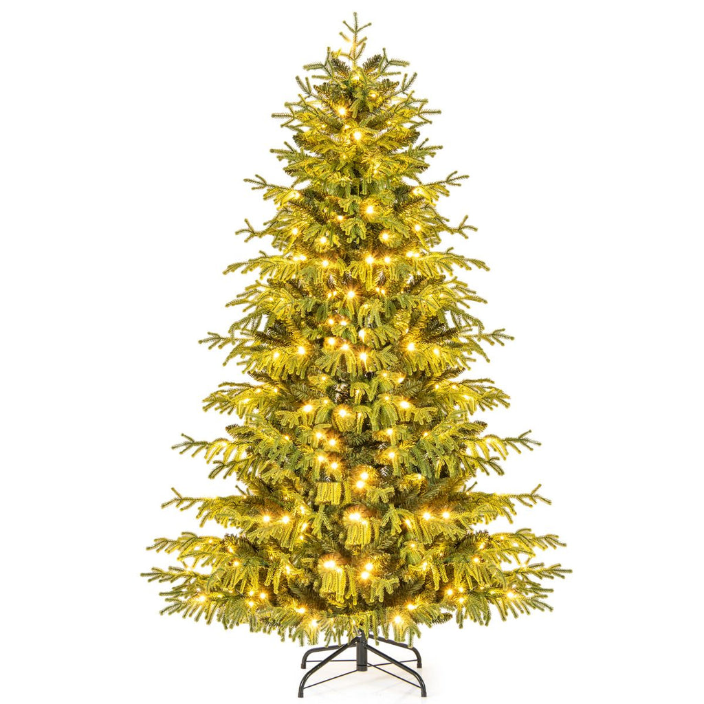 Artificial Christmas Tree with Warm White LED Lights and Branch Tips ...