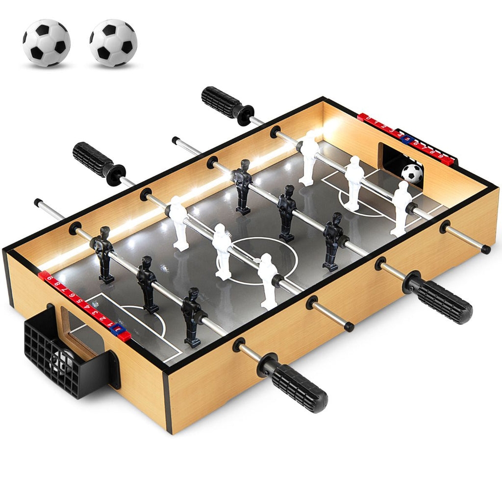 Foosball Table with LED Lights Realistic Players and 2 Balls – Giantex.au
