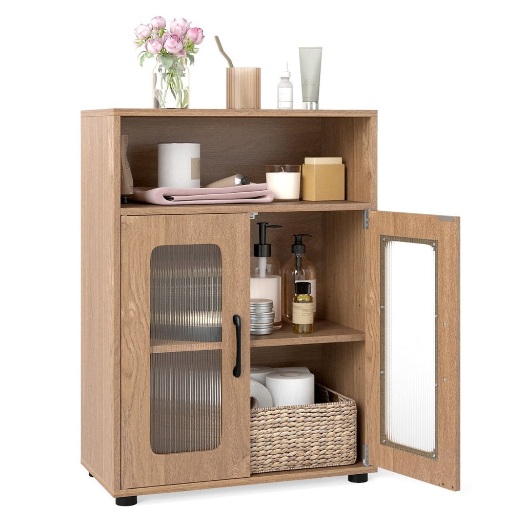 Bathroom Cabinet with 2 Doors and 3-Level Adjustable Shelf – Giantex.au