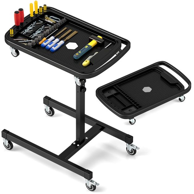 2-in-1 Height Adjustable Work Table with Detachable Part Tray – Giantex.au