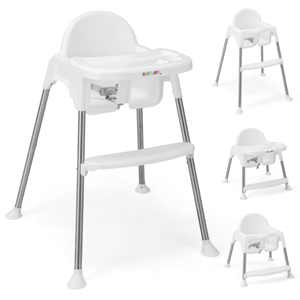 Baby High Chair, 4-in-1 Convertible Baby Highchair w/Removable 2-Psosi ...
