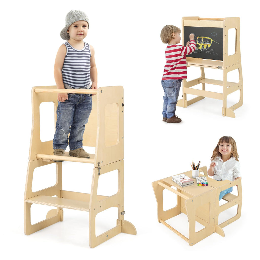 3-in-1 Foldable Kitchen Standing Tower for Toddlers – Giantex.au