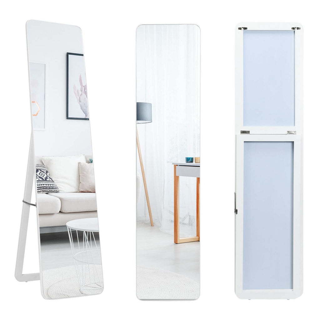 Giantex 160 cm x 37cm Full Length Mirror, Floor Mirror with Stand, Fre ...