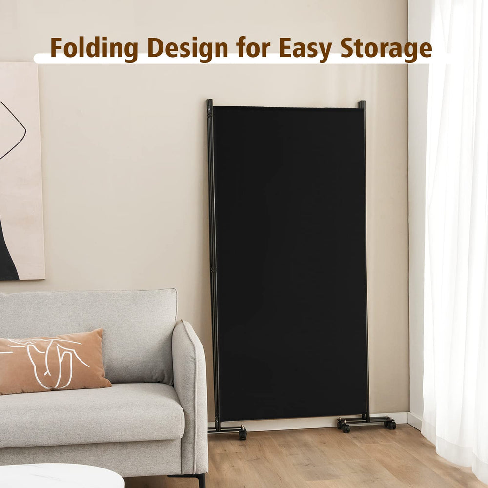 Giantex 3-Panel Folding Room Divider, 180 CM Rolling Privacy Screen wi ...