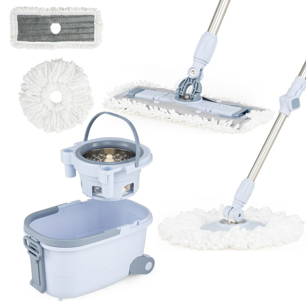 Mop and Bucket Set Hands-Free Washing – Giantex.au