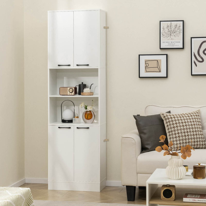 190CM Tall Kitchen Pantry Cabinet Freestanding Cupboard Storage Buffet ...