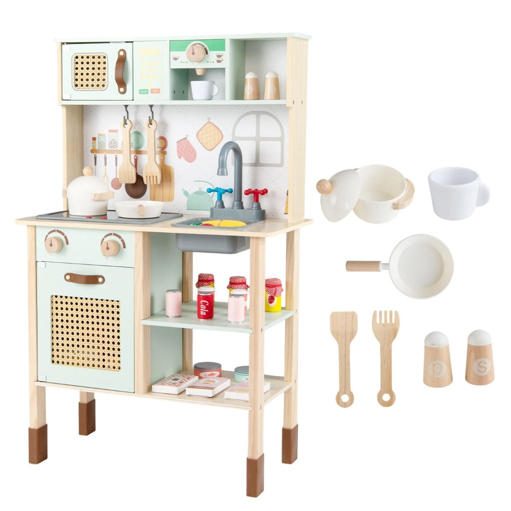 Toddler Toy Kitchen Set with Lights and Sounds for Girls and Boys Ages ...