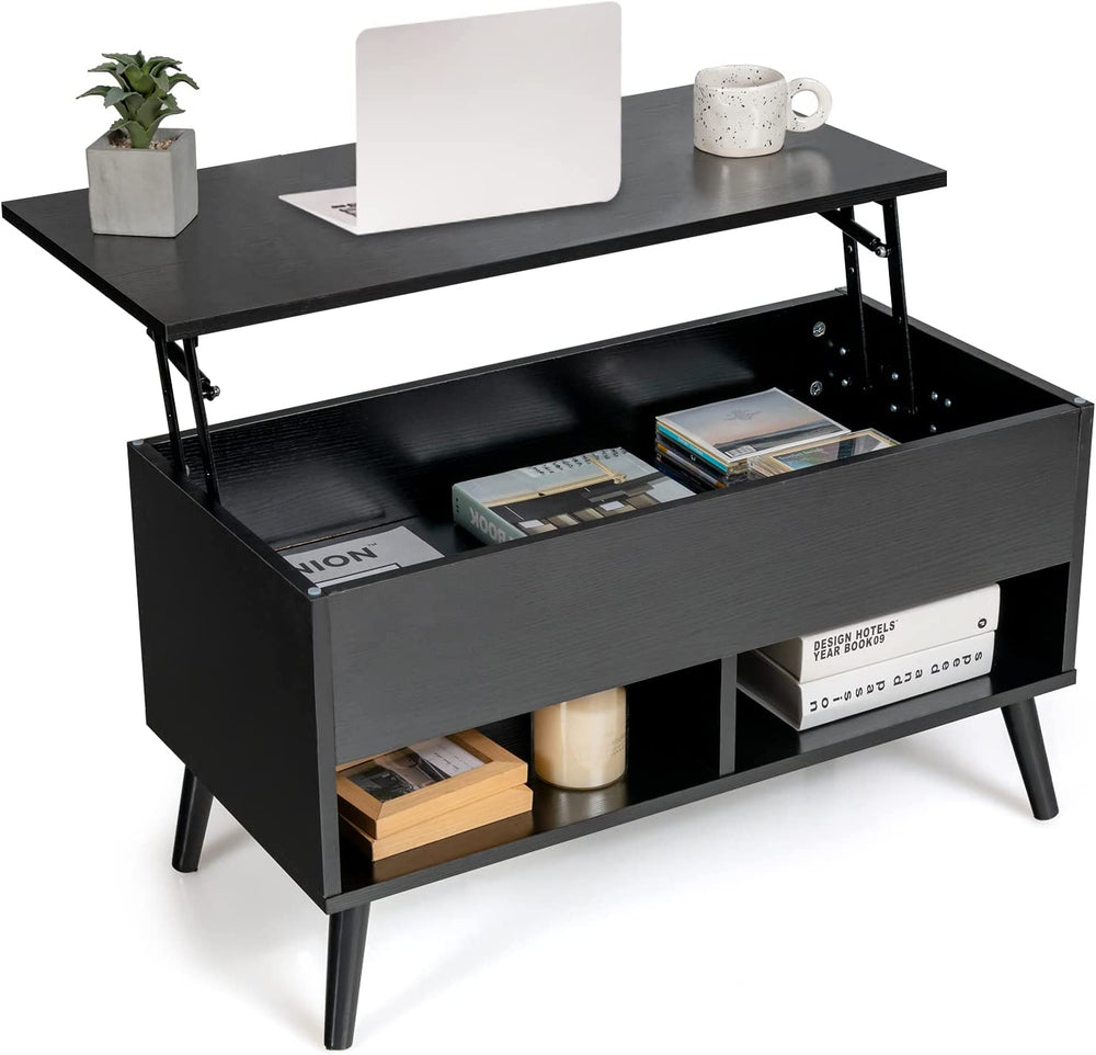 Giantex Lift Top Coffee Table, Wooden Lift Top Dining Table w/Hidden S ...