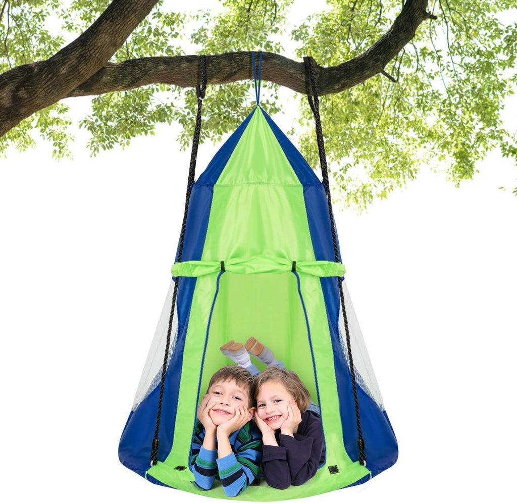 100cm Kids Detachable Hanging Tree Swing Tent, 2 in 1 Design Flying Sw ...